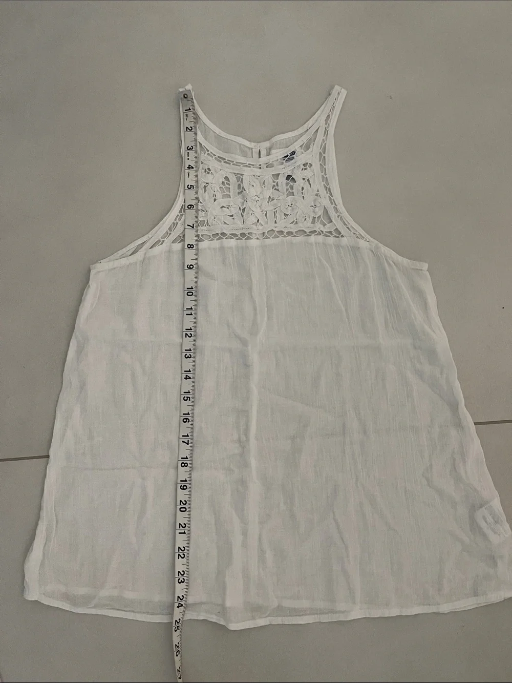 Old Navy | Tops | Old Navy White Crochet Yoke Camisole Tank | Poshmark